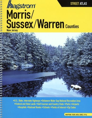 HAGSTROM MORRIS / SUSSEX / WARREN COUNTIES NJ ATLAS By Hagstrom Map ...