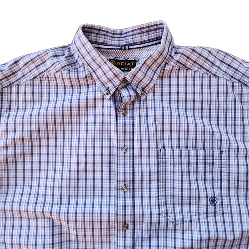 Ariat Pro Series Shirt Mens 3XL Button Down Western Embroidered Cowboy ...