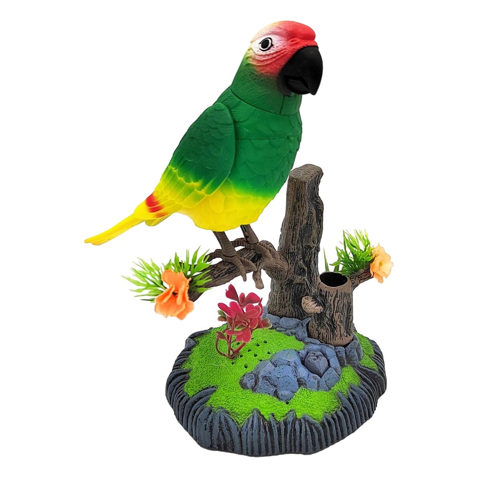 Electric Birds Battery Operated Voice Control Talking Parrots Office ...