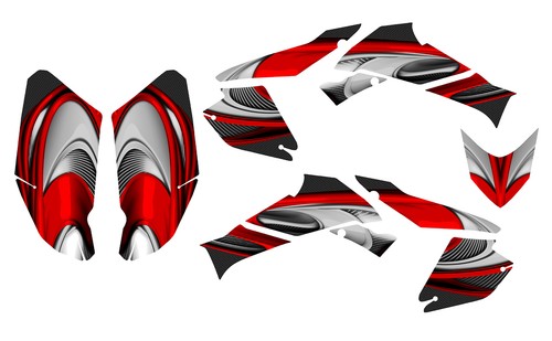 2006 - 2018 Honda TRX 250EX 250X Graphics Decal Kit #3737 Red | eBay