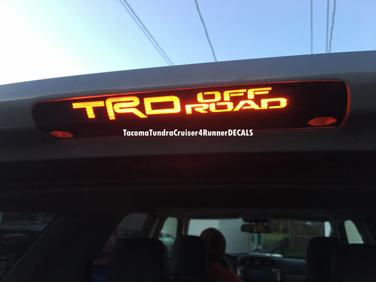 FITS Toyota 4Runner 3rd Brake Light Decal - 14 15 16 17 18 19 20 2021 ...
