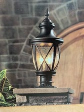 Allen Roth 39428 Castine 19.5-in H Oil Rubbed Bronze Post Light for ...