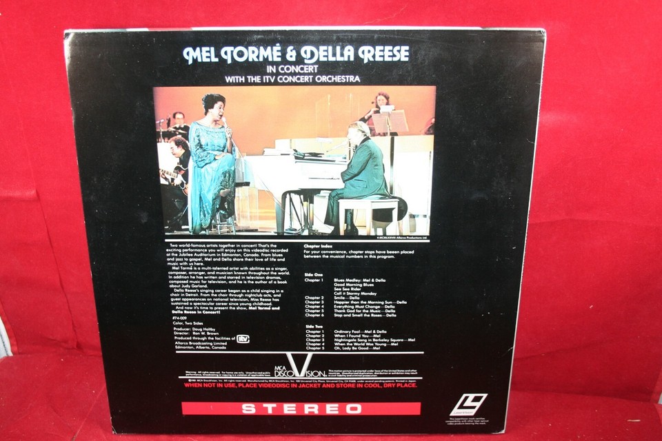 Laserdisc C * Mel Torme & Della Reese * In Concert ~ MCA Discovision | eBay