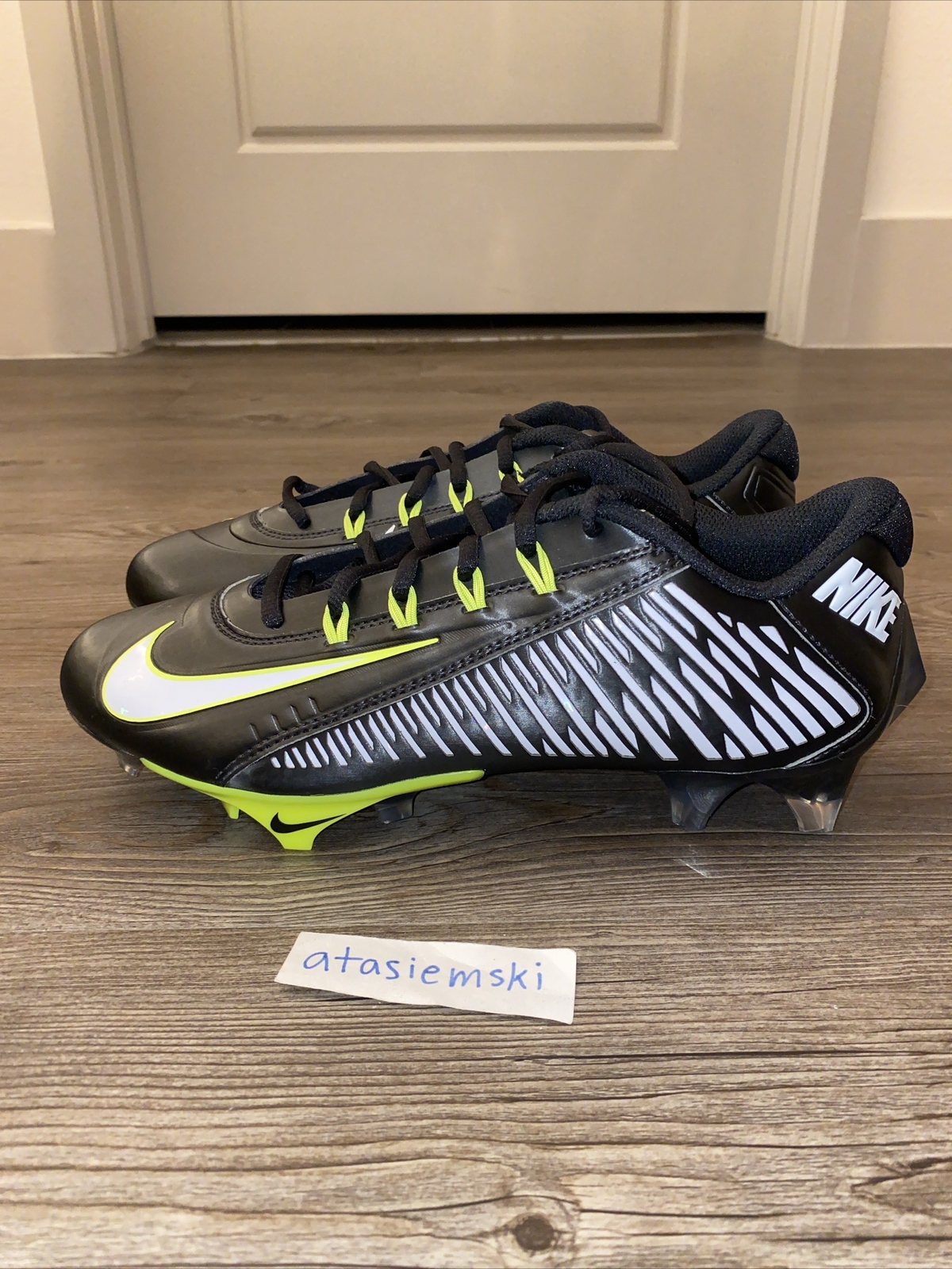Men Nike Vapor Edge 360 VC Football Cleats Black and Volt DO6294-001 ...