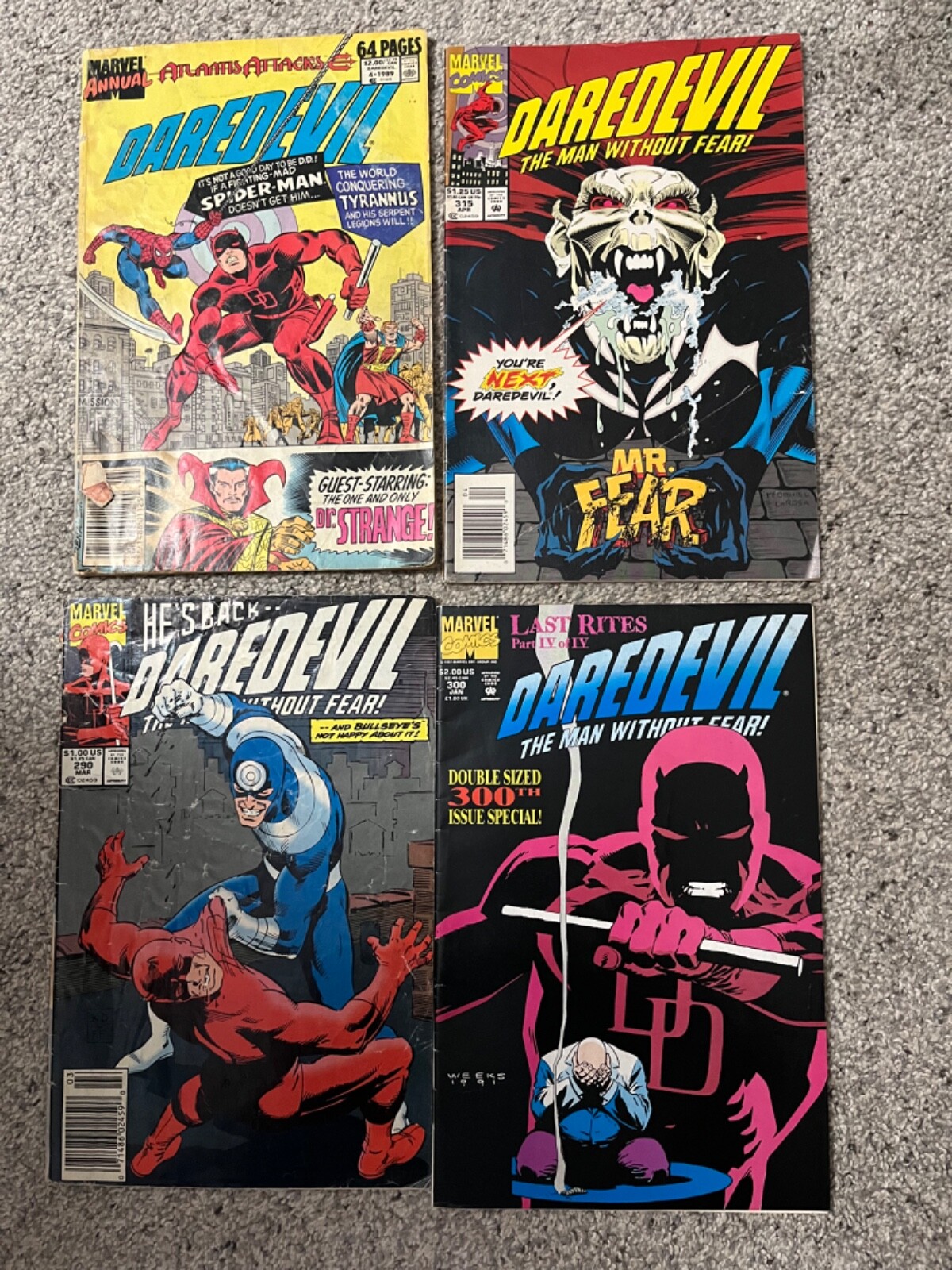 4 Marvel Daredevil Comics 15, #290, #300 and Daredevil Atlantis Attacks | eBay