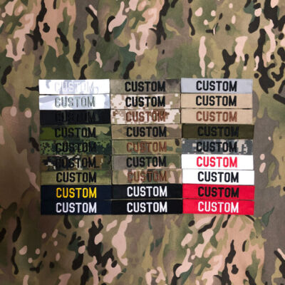 Custom Name Tape Embroidery Patch Brand Fold Tactics Military Hook and ...