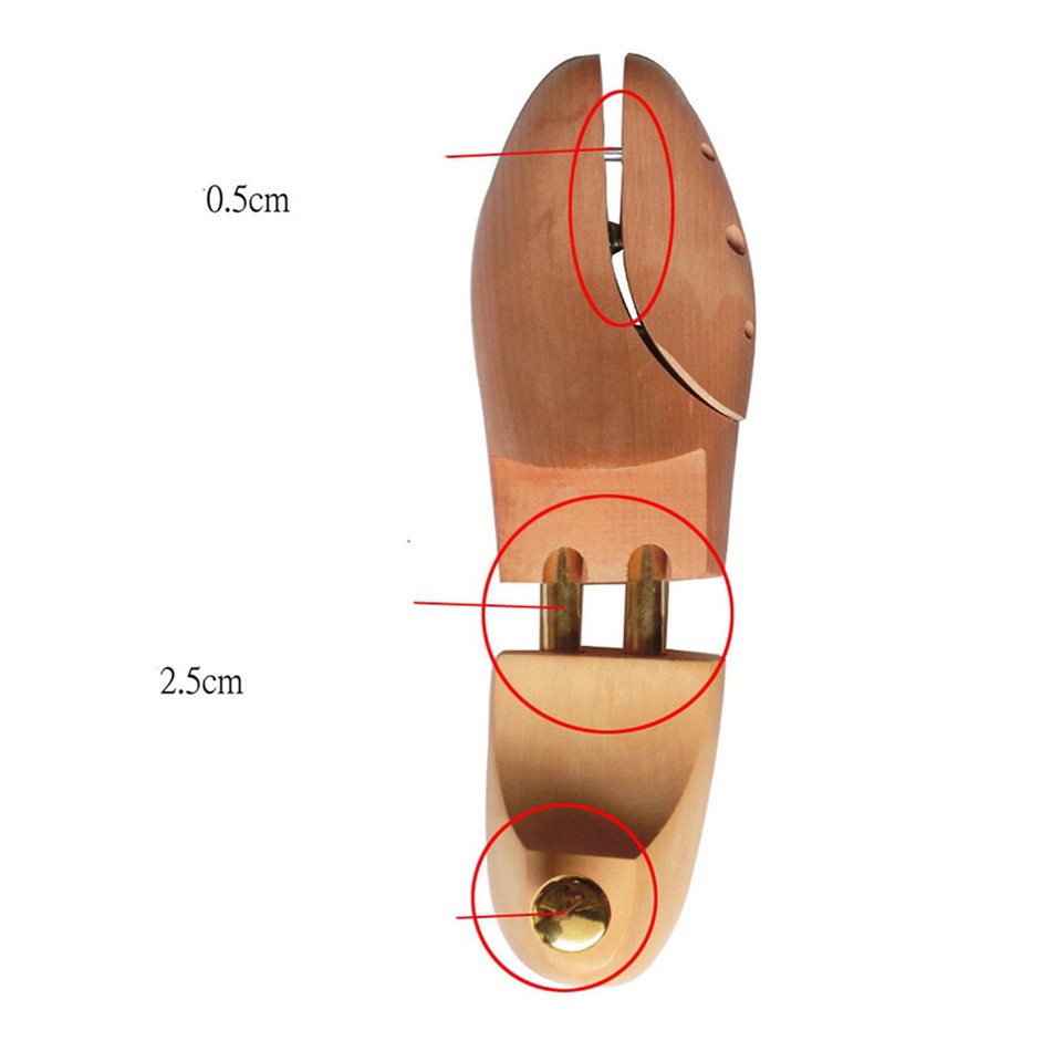 2pcs Cedar Wooden Leather Shoe Shaper Tree Spring Loaded Sneaker Boot ...