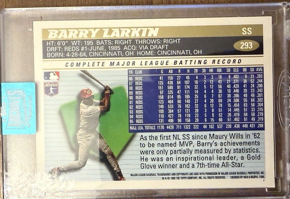 2024 Topps Archives Signature Series BARRY LARKIN 1/1 Autograph Auto ...
