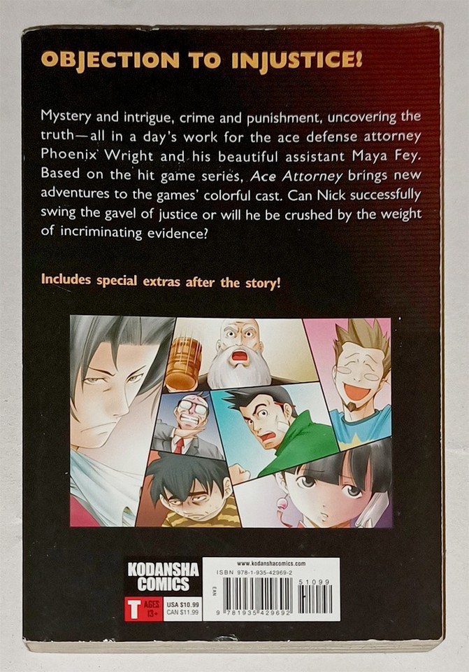 Phoenix Wright Ace Attorney Volume 1 Manga ENGLISH UK SELLER Kenji ...