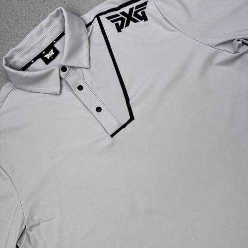 PXG Parsons Xtreme Polo Shirt Mens Medium Gray Golf Performance Stretch ...