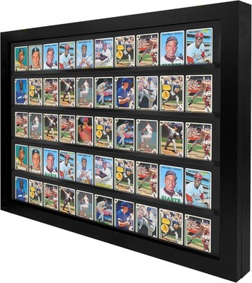Trading Card Display Case USA 50 Ungraded Sport Top Loader Wood ...