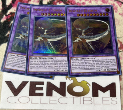 3x (M/NM) - Invoked Elysium - BLAR-EN083 - Ultra Rare - 1st Edition ...