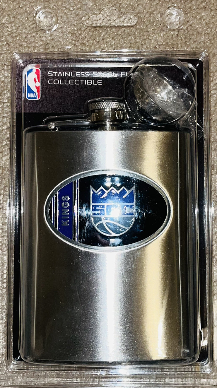 [NEW] NBA Sacramento Kings 6oz. Stainless Steel Hip Flask Collectible - Silver | eBay