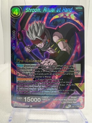 Shroom, Ritual at Hand BT13-144 Pre Release Foil Dragon Ball Super Card ...