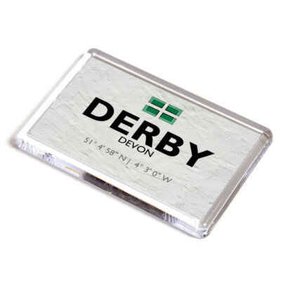 FRIDGE MAGNET - Derby, Devon - Lat/Long SS5633 | eBay UK