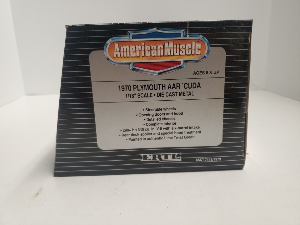 ERTL American Muscle 1970 Plymouth AAR Cuda, 1/18 Scale C5 | eBay