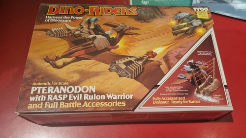 Vintage Dino-Riders Pteranodon with Rasp evil rulon Warrior - Tyco 1987 ...