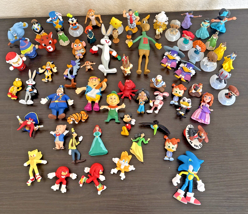 Mixed Lot Of 66 Vintage Cartoon Figures Disney, Looney Tunes, Pixar, WB ...