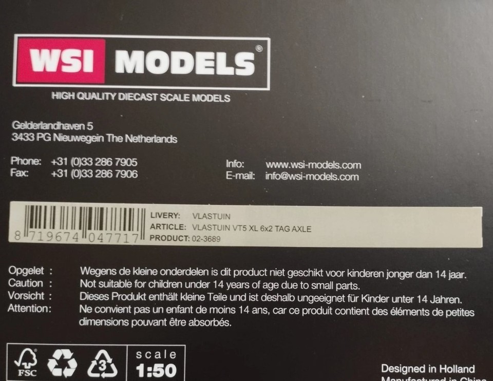 WSI 1:50 VOLVO VLASTUIN VT5 T CAB UNIT BOXED NEW | eBay UK