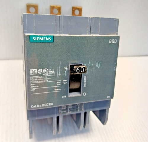 New Siemens BQD360 60 Amp Circuit Breaker 480y/277 Vac NNB | eBay