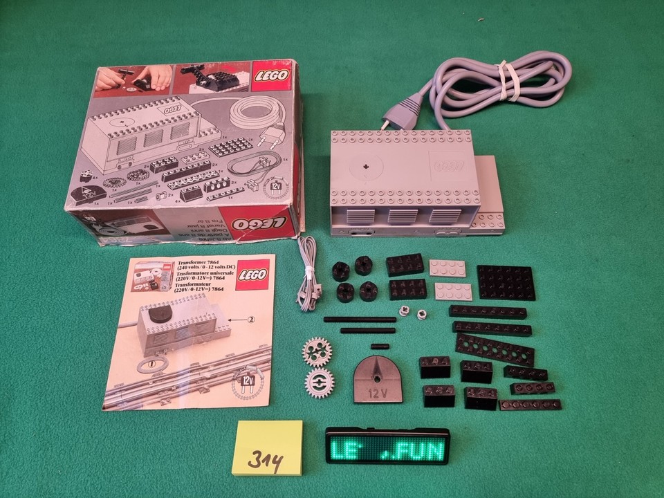 LEGO® 12V 7864 Trafo grau OVP /Transformer grey box für z.B. 7727 7735 ...