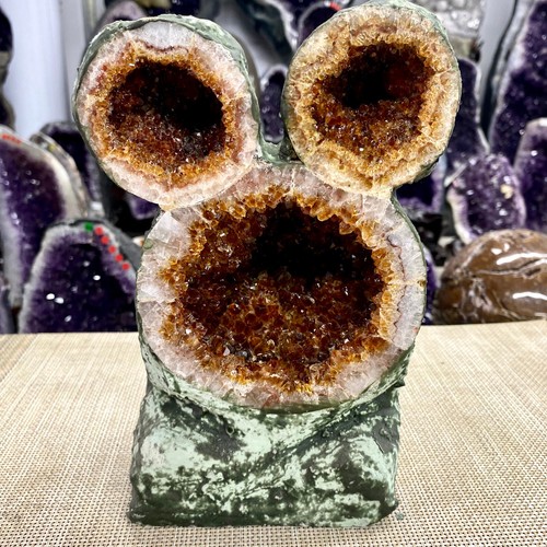 9.03LB Natural Citrine Geode Crystal Cluster Quartz Mineral Specimen ...