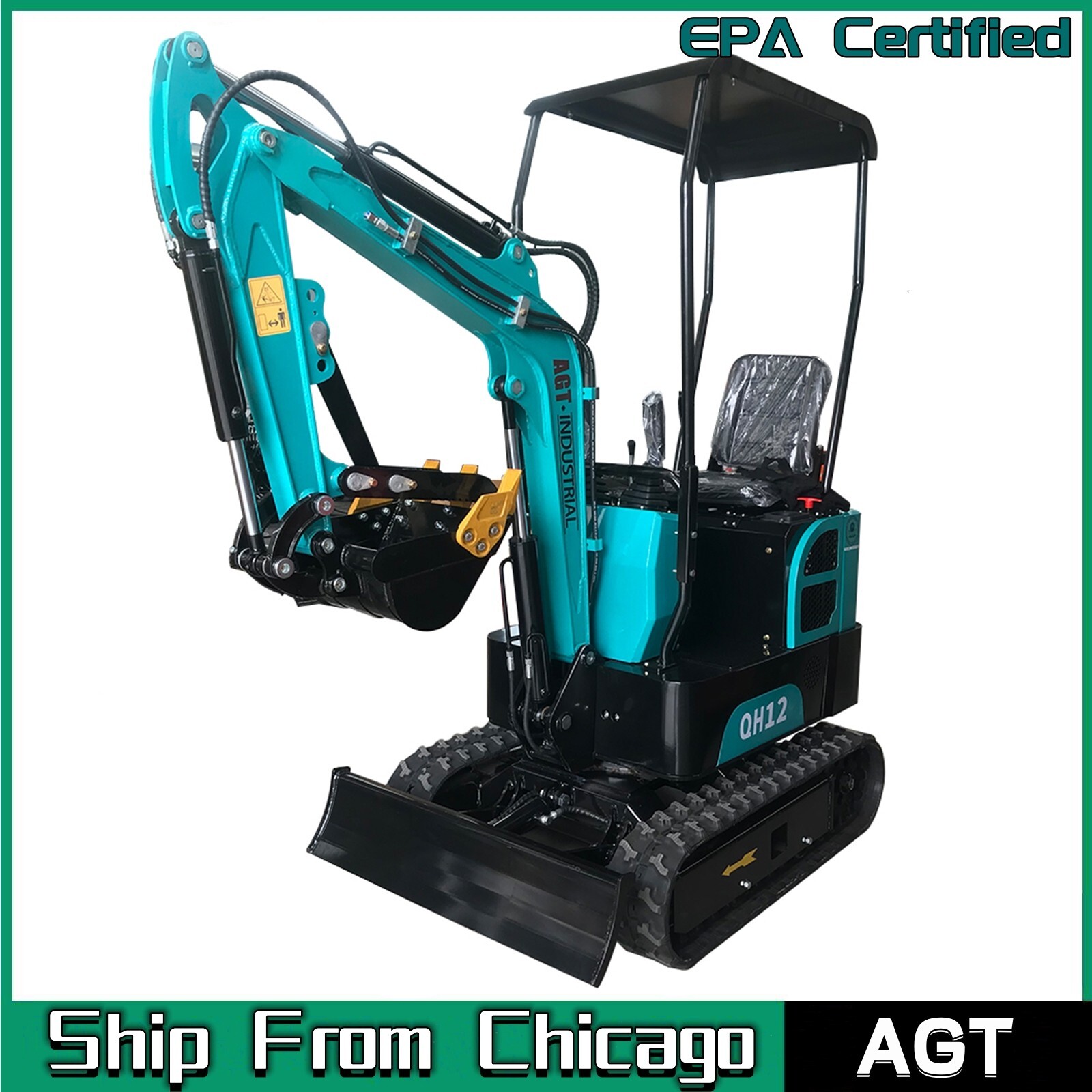 AGT Industrial AGT-QH12 13.5 HP B&S 1 ton Mini Excavator for sale ...