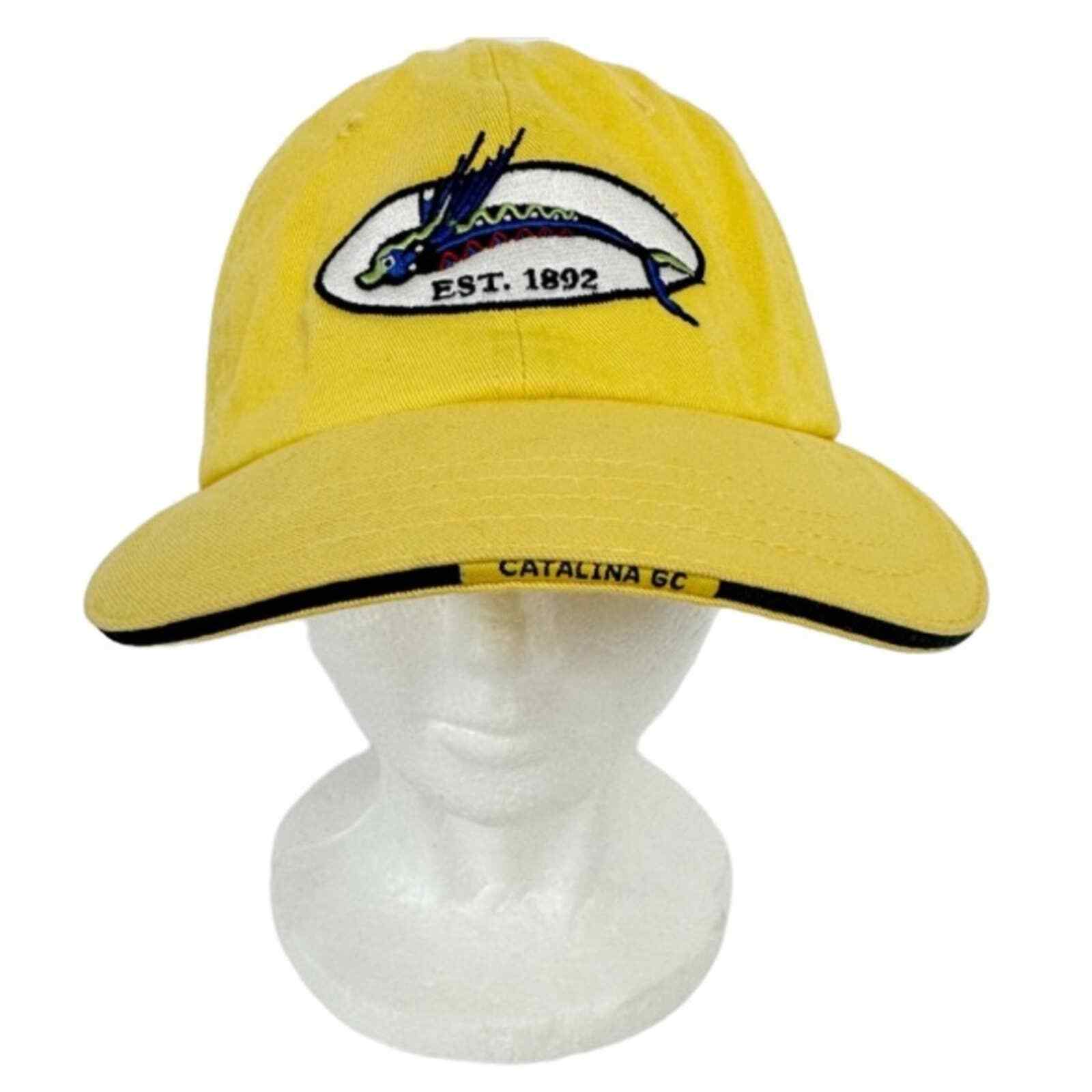 Catalina Golf Club Cap Hat Yellow 6-panel Fishing Adj… - Gem