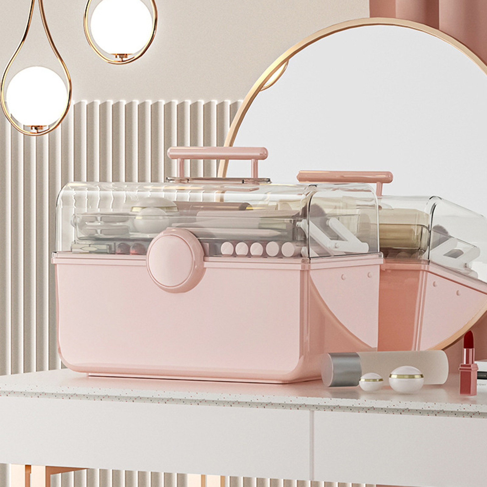 Tablet Storage Case Transparent Lid Moisture-proof First Aid Container ...