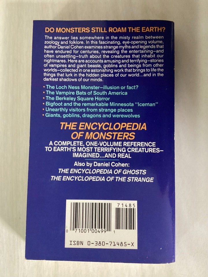 THE ENCYCLOPEDIA OF MONSTERS - Daniel Cohen - LOCH NESS MONSTER ...