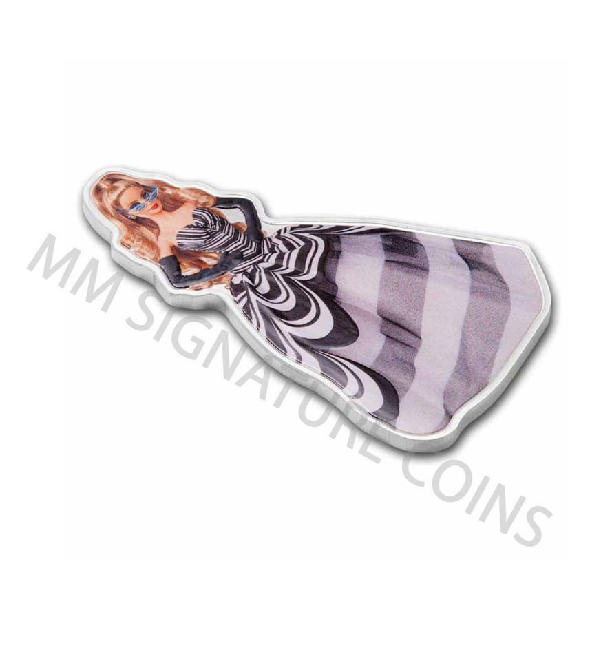 2024 PAMP 1 oz .999 Fine Silver Barbie Coin 65th Blue Sapphire ...