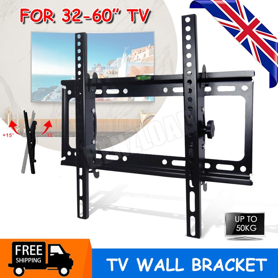 TV WALL BRACKET MOUNT TILT LCD LED PLASMA 32 40 42 50 55 60 65 INCH FOR ...