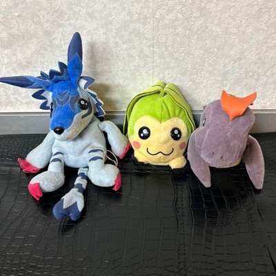 BANDAI Kuta Chara Digimon Garurumon Tanemon Pukamon 3 Types Set Japan ...
