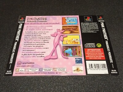 Jaquette cover Arrière PS1 Playstation 1 pink panther rose | eBay