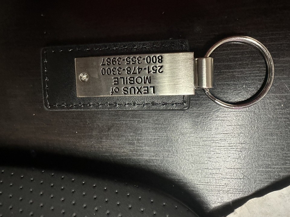 OEM Genuine Lexus Silver Keyring Key Chain Leather Stainless | eBay