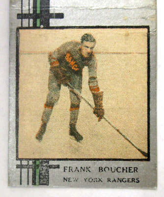HOF 1930's FRANK BOUCHER NY Rangers hockey Diamond Matchbook cover w ...