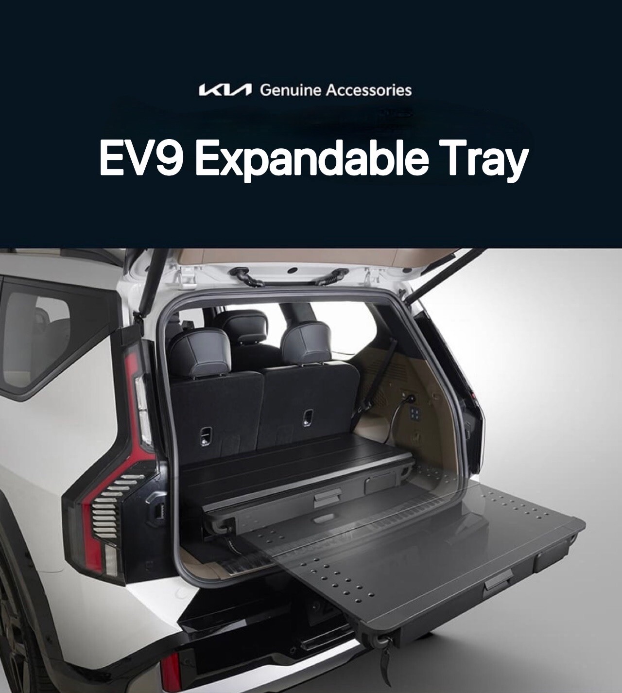 KIA EV9 Expandable Table / Tray 220~230V | Genuine OEM | Aluminum
