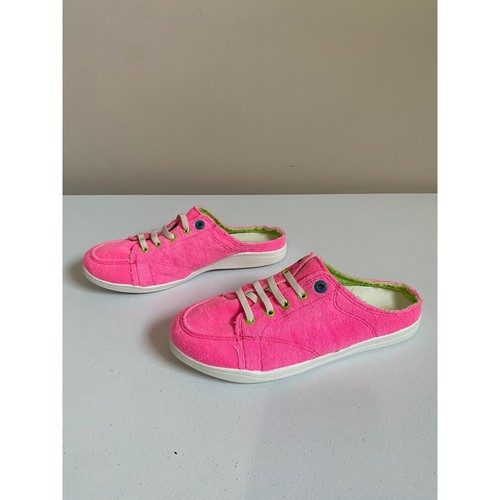 Vionic Beach Breeze Pink Terry Cloth Mule Sneakers Slip On Casual Women ...