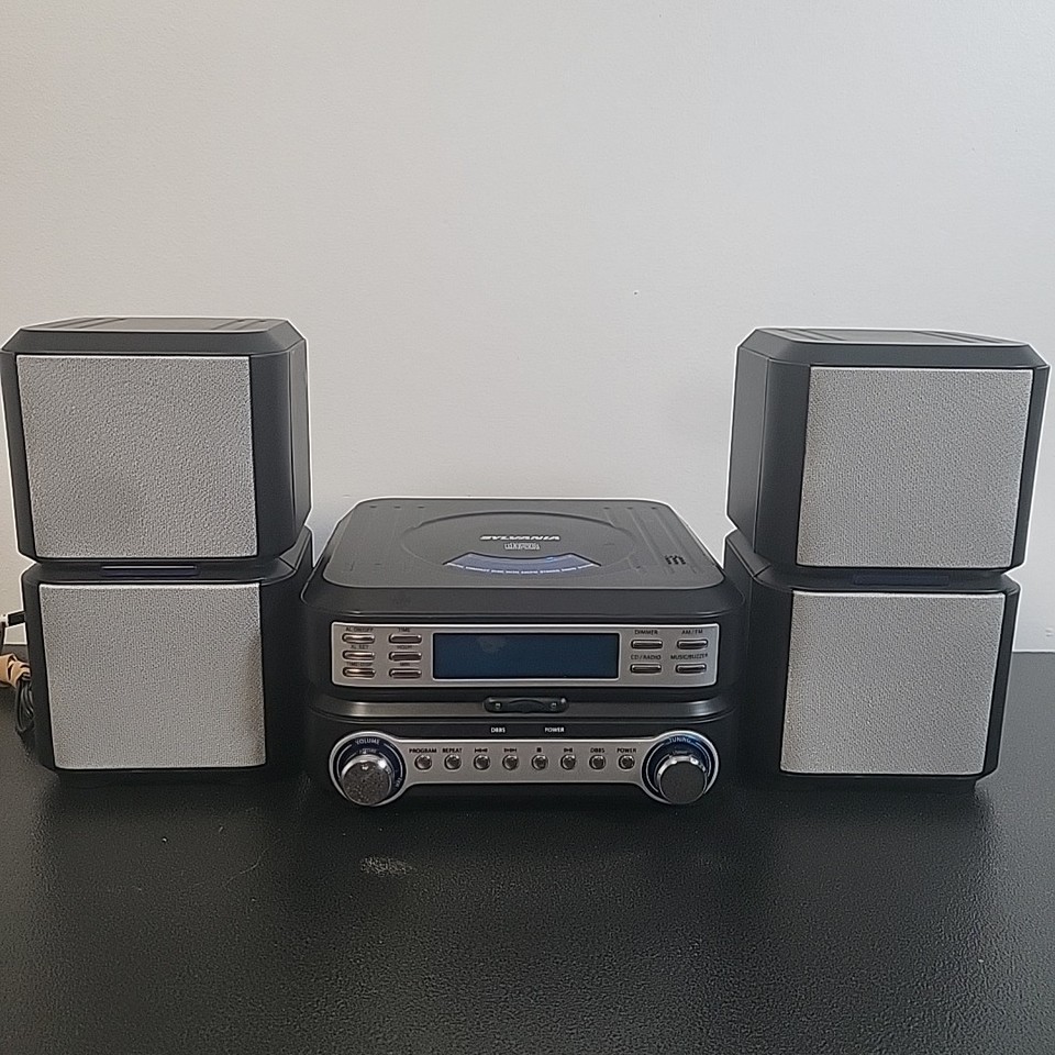 SYLVANIA SRCD635 AM/FM CD Player Micro Stereo System – Black – Compact ...