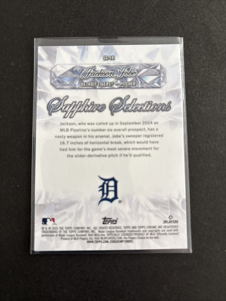 JACKSON JOBE ROOKIE 2025 Topps Chrome Sapphire - Image Variation #SS-14 ...