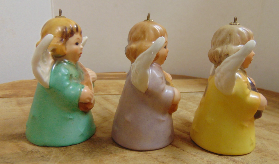 1977 Goebel Annual Angel Bells Christmas Ornaments West Germany LOT OF ...
