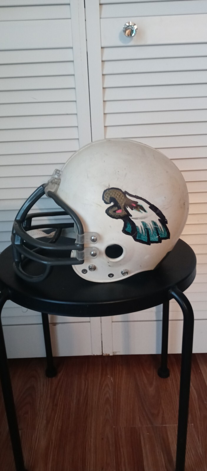 B/football helment/for use up to 9th grade competiton/painted-eagle/on ...