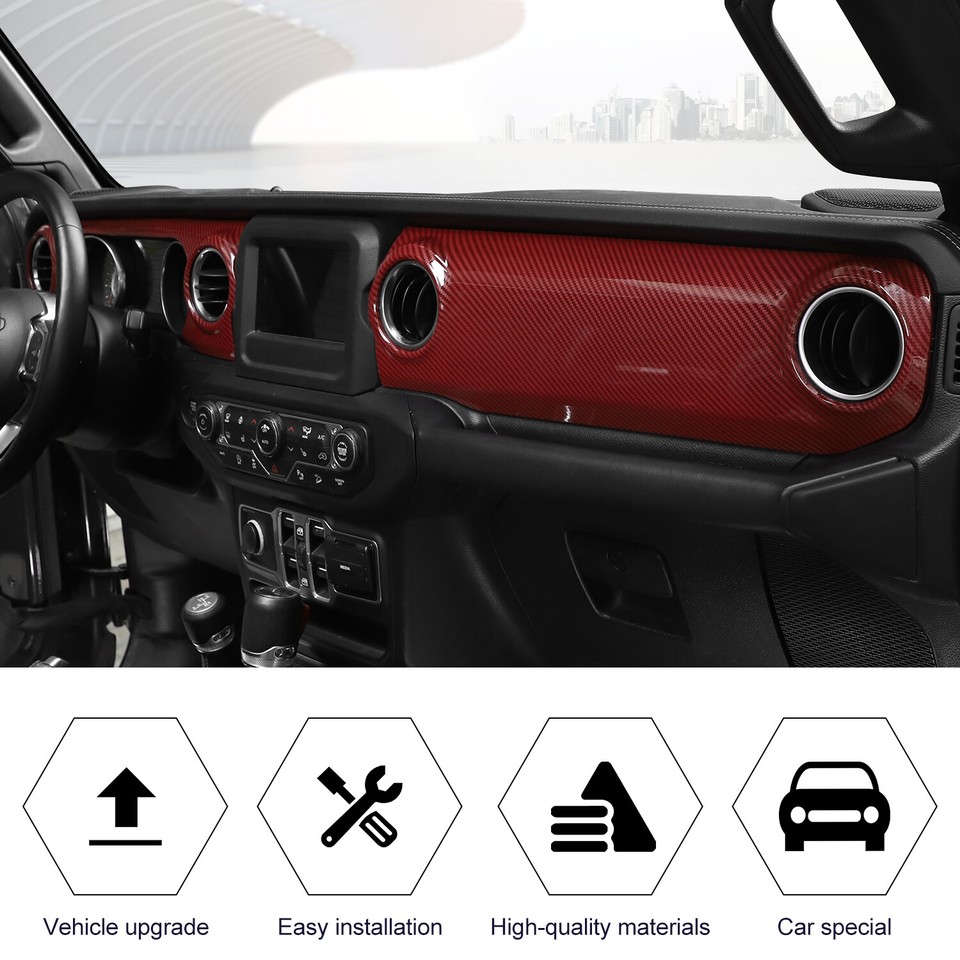 For Jeep Wrangler JL JT 2018+ ABS Center Console Dashboard Panel Gear ...