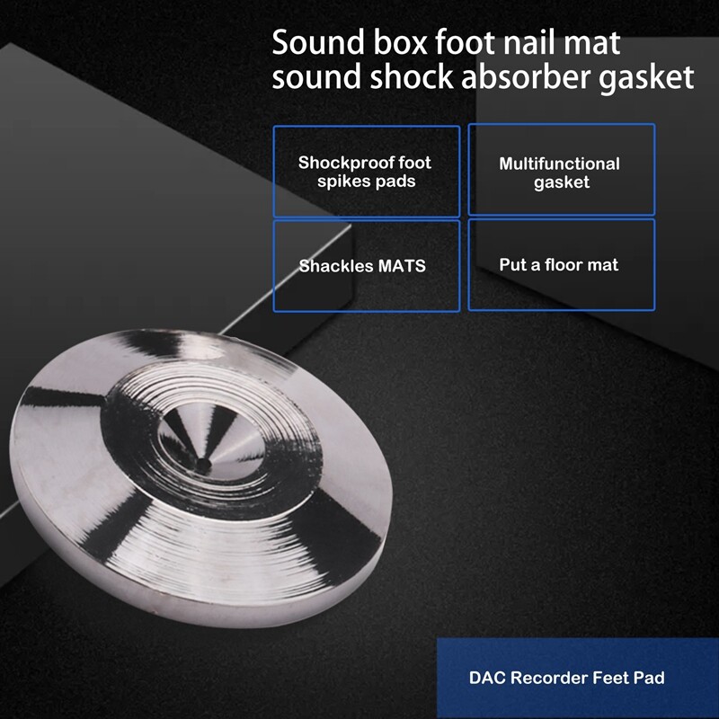 8PCS Metal Shockproof Foot Spikes Pads Stands Mats for Speakers CD ...