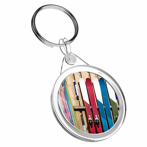 1 x Skis Skiing Snow Winter Sports - Keyring IR02 Mum Dad Birthday Gift ...