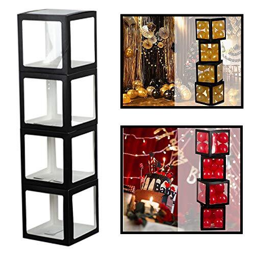 Clear Balloon Boxes for Party Decorations - Black - 4pcs | eBay