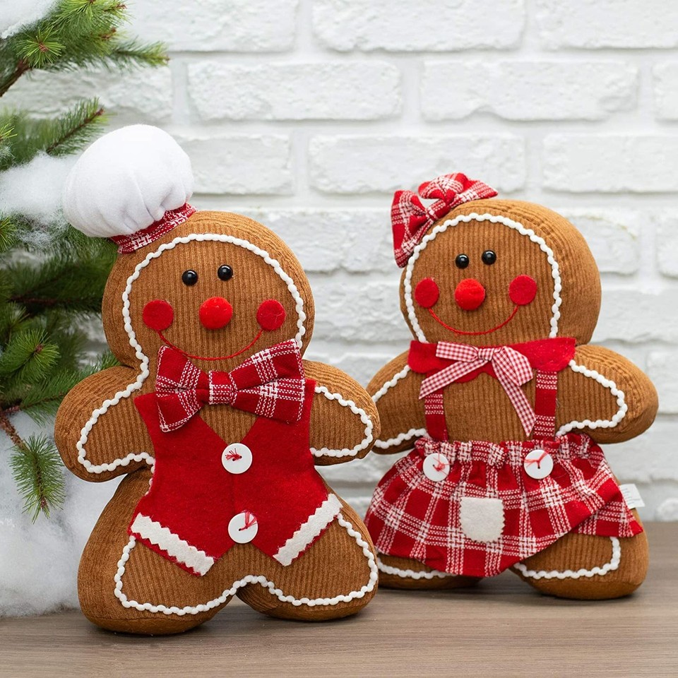 TRANSPAC Standing GINGERBREAD Boy FIGURINE Size: 13 x 10" New SHIP FREE ...