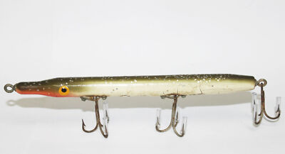 Vintage Boone Needle Fish Wooden Fishing Lure Wood Stripers Blue Fish ...