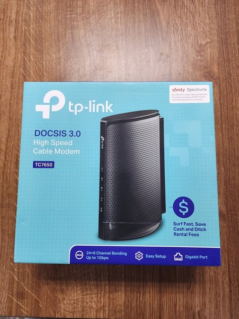 TP-LINK TC7650-E DOCSIS 3.0 Cable Modem - Black for sale online | eBay