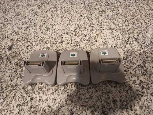 Nintendo 64 N64 Transfer Pak Pack Controller NUS-019 Authentic Lot Of 3 ...
